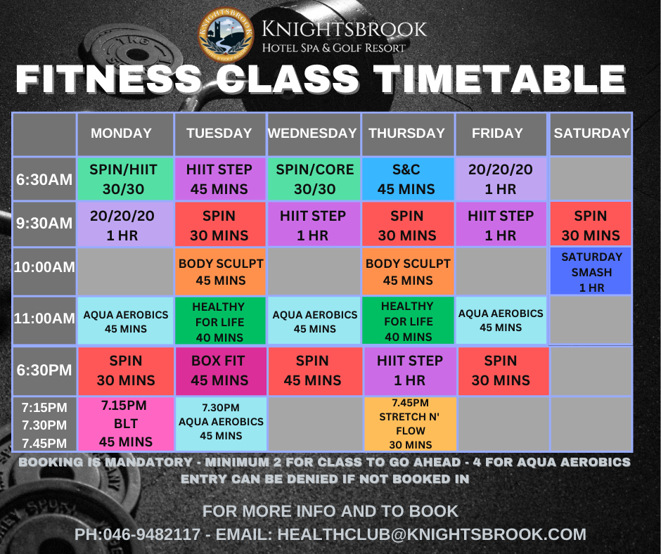 Fitness Classes & Timetables