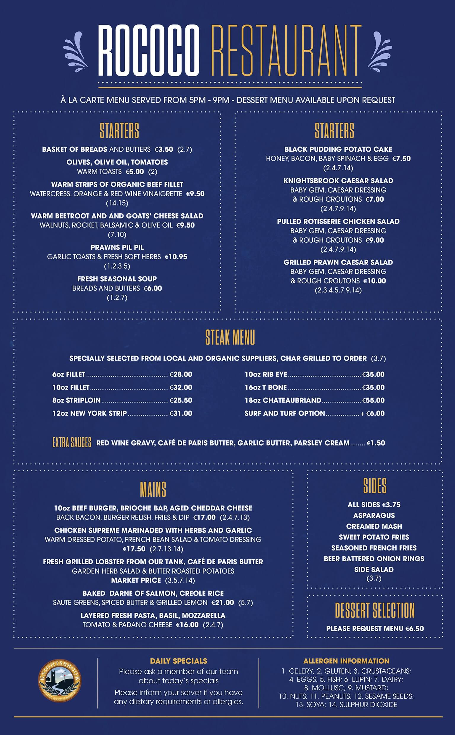 Rococo Restaurant in Meath | Knightsbrook Hotel